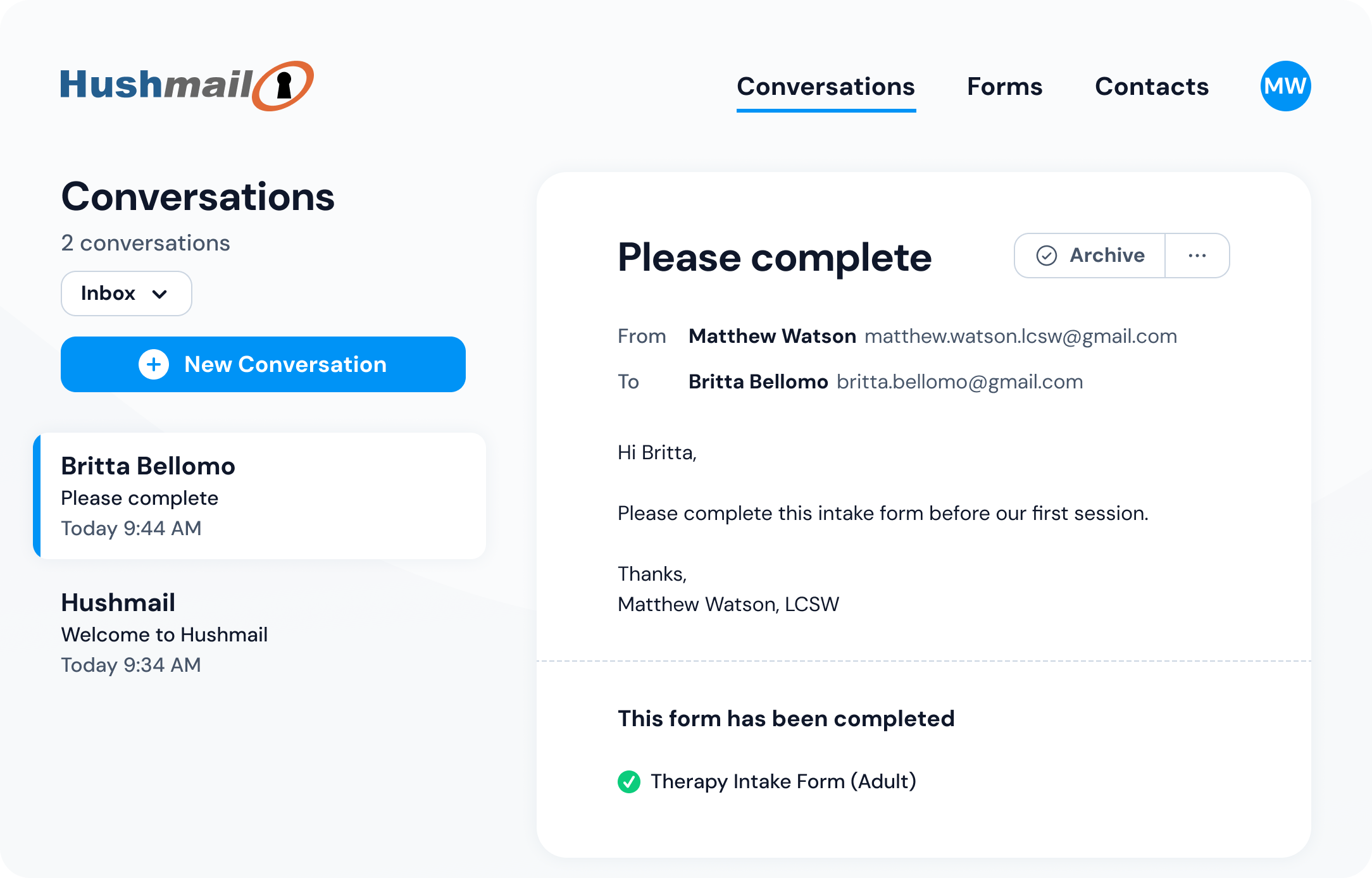 Secure Messaging and Forms for Healthcare | Hushmail